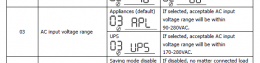 AC Input Voltage - APL & UPS Mode - Voltacon Solar Blog